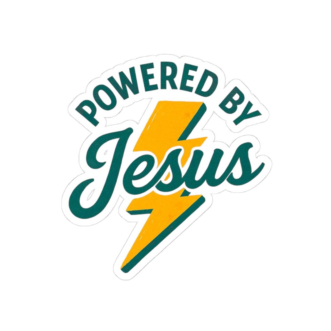 Powered by Jesus – Faith-inspired Vinyl Sticker - Etsy