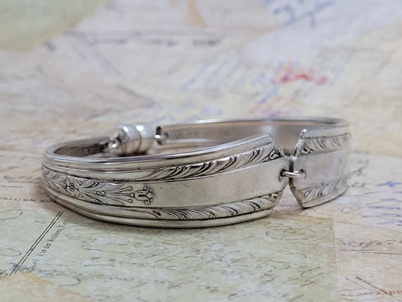 Large Flatware bracelet Silver plated Silverware Jewelry | Etsy