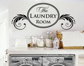 The Laundry Room Vinyl Wall Art Home Decoration Quote Decal | Etsy