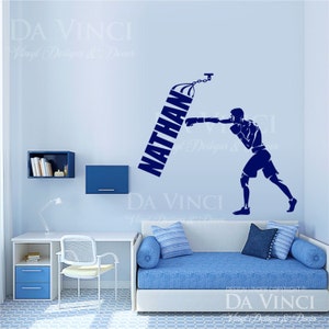Boxing Boxer Custom Name Wall Personalized Vinyl Sticker Decor - Etsy