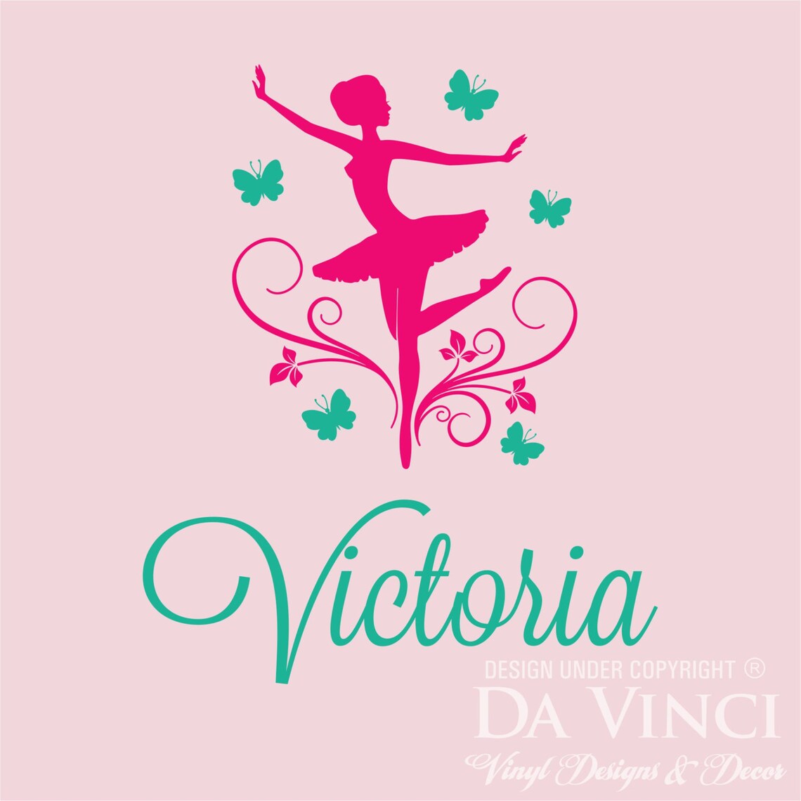 Ballet Ballerina Fairy Butterflies Personalized Custom Name Dancing ...