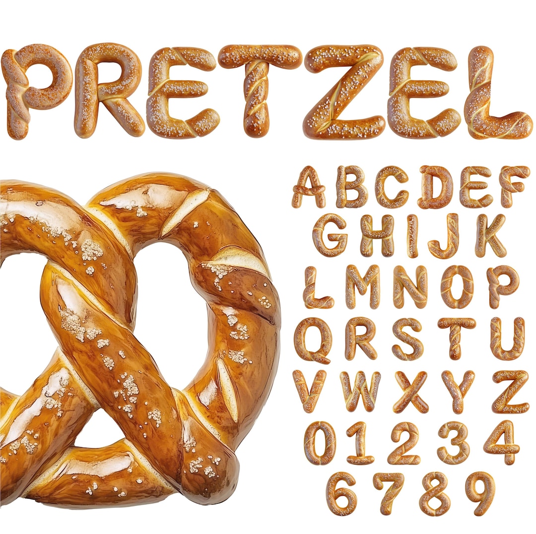 Pretzel Letters PNG, Pretzel Letters, Tasty Letters, 3D Pretzel Letters ...