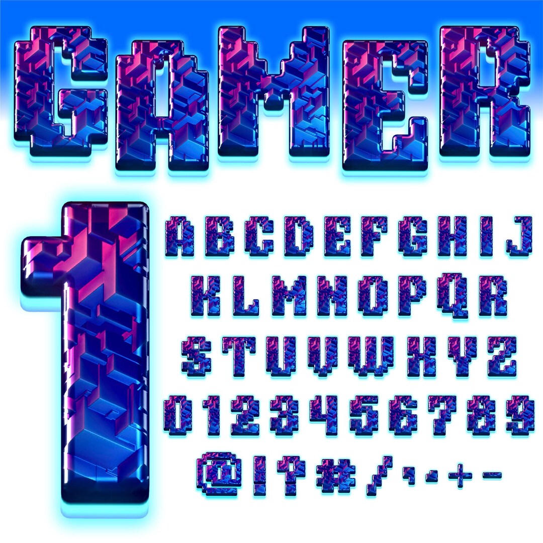 Video Game Letters PNG, Video Game Alphabet, 3D Video Game Alphabet ...