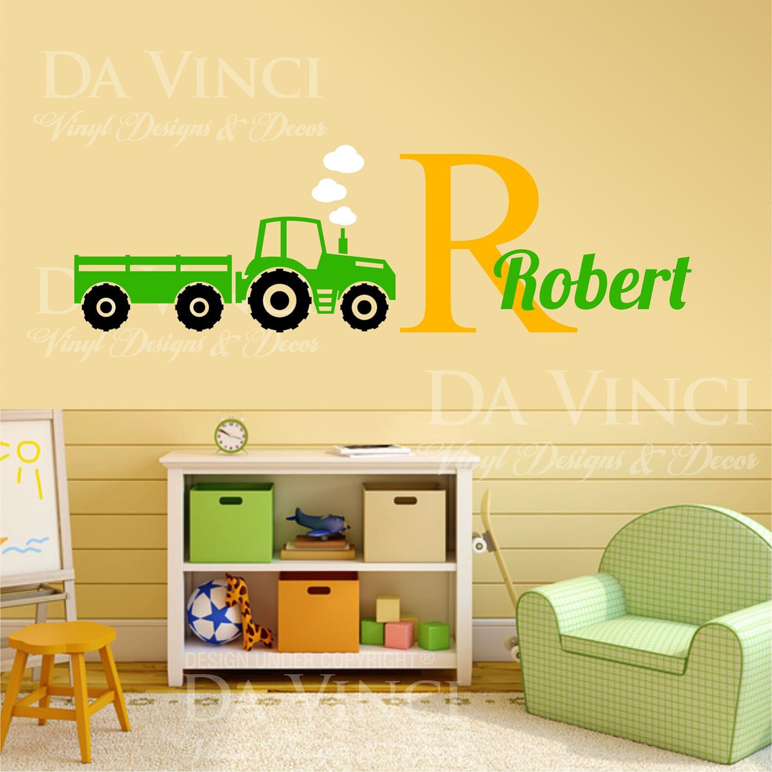 Custom Name Monogram Wall Decal Sticker Vinyl Farm Truck | Etsy