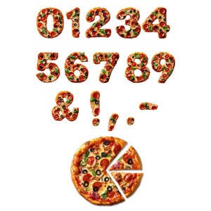 Pizza Letters PNG, Pizza Alphabet, 3D Pizza Alphabet, Pizza Clipart ...