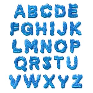 Ice Letters PNG, Ice Alphabet, 3D Ice Rock Alphabet, Ice Clipart ...