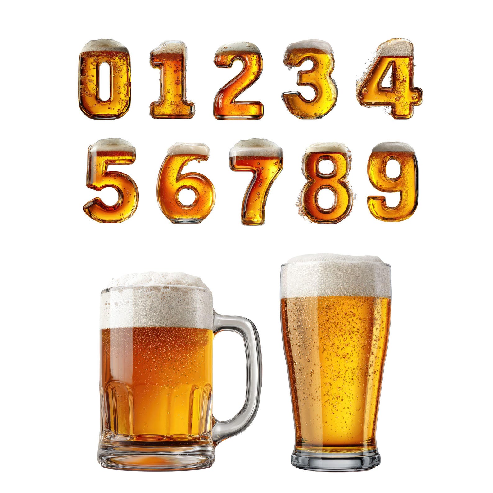 Beer Letters PNG, 3D Realistic Beer Letters, Party Letters, Oktoberfest ...