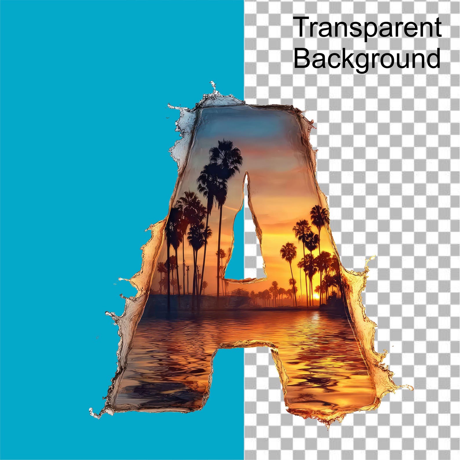 Summer Letters PNG, Sunset Beach Letters , Beach Alphabet, Summer Vibes ...