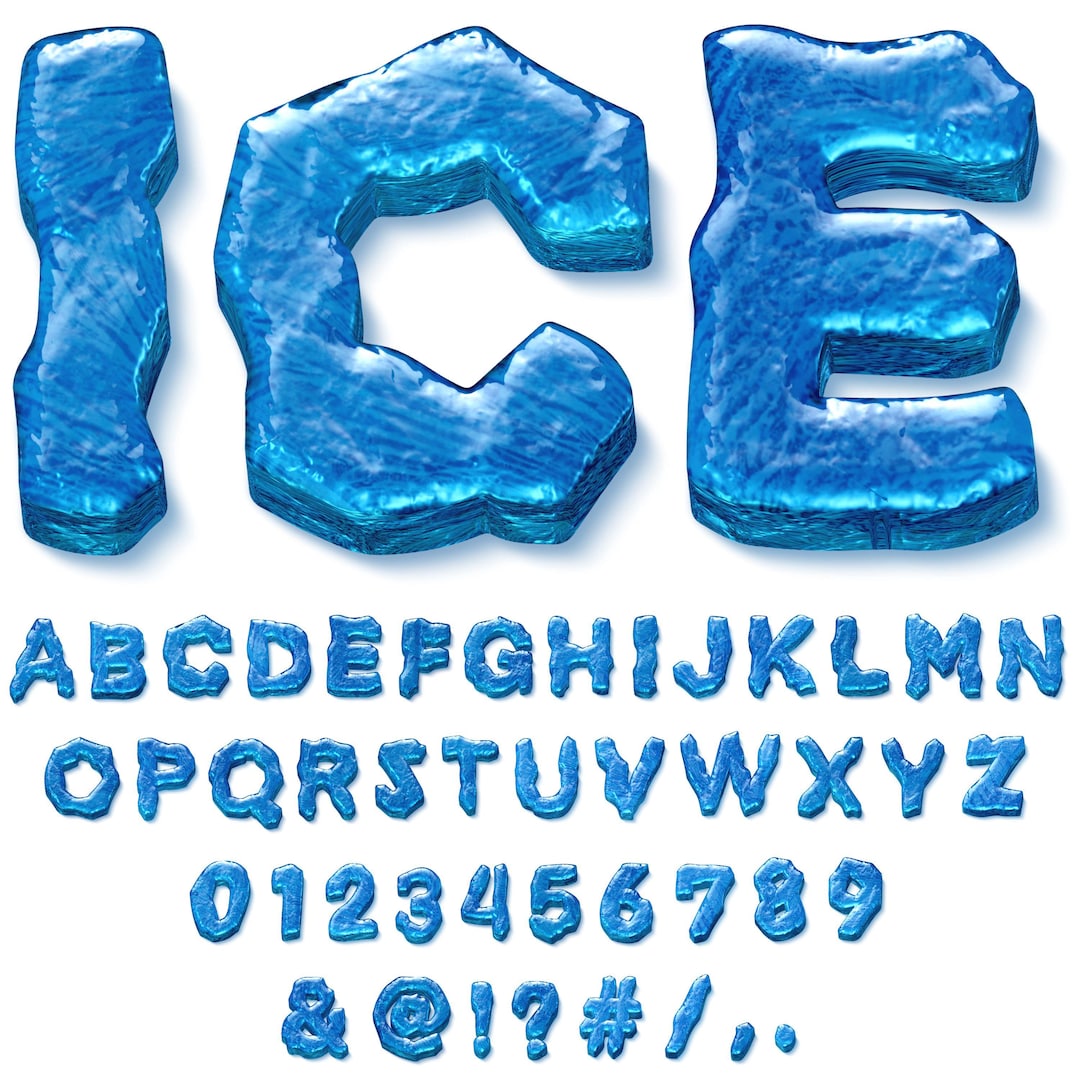Ice Letters PNG, Ice Alphabet, 3D Ice Rock Alphabet, Ice Clipart ...