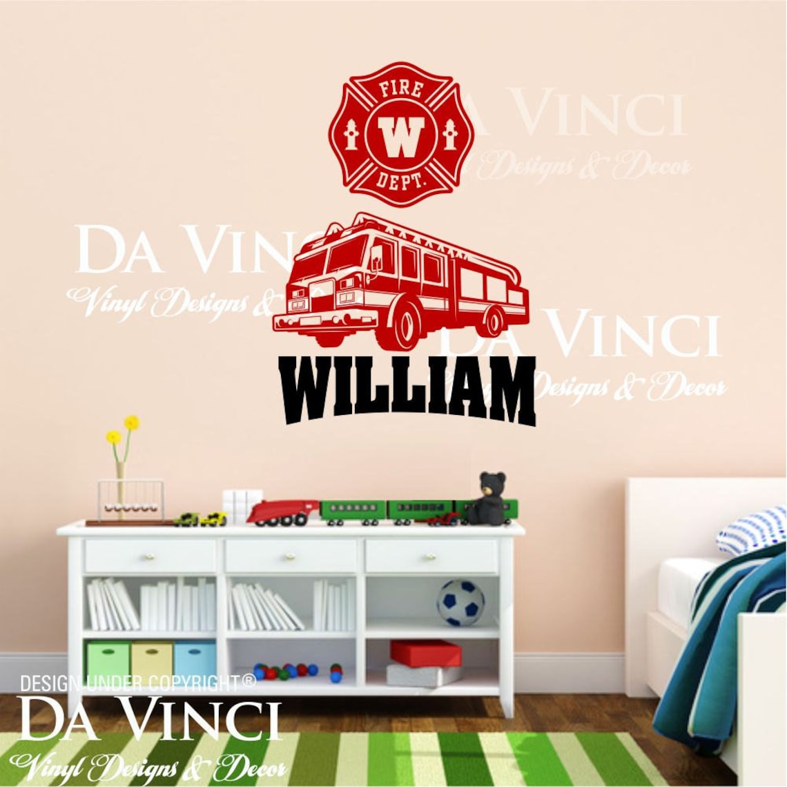 Firefighter Firetruck Engine Emblem Personalized Custom Name - Etsy