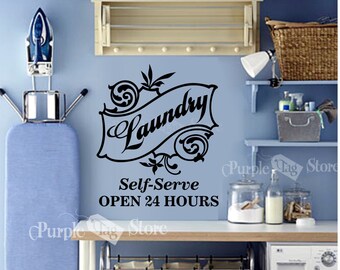The Laundry Room Vinyl Wall Art Home Decoration Quote Decal | Etsy