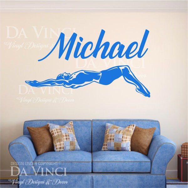Swimmer Decal - Etsy