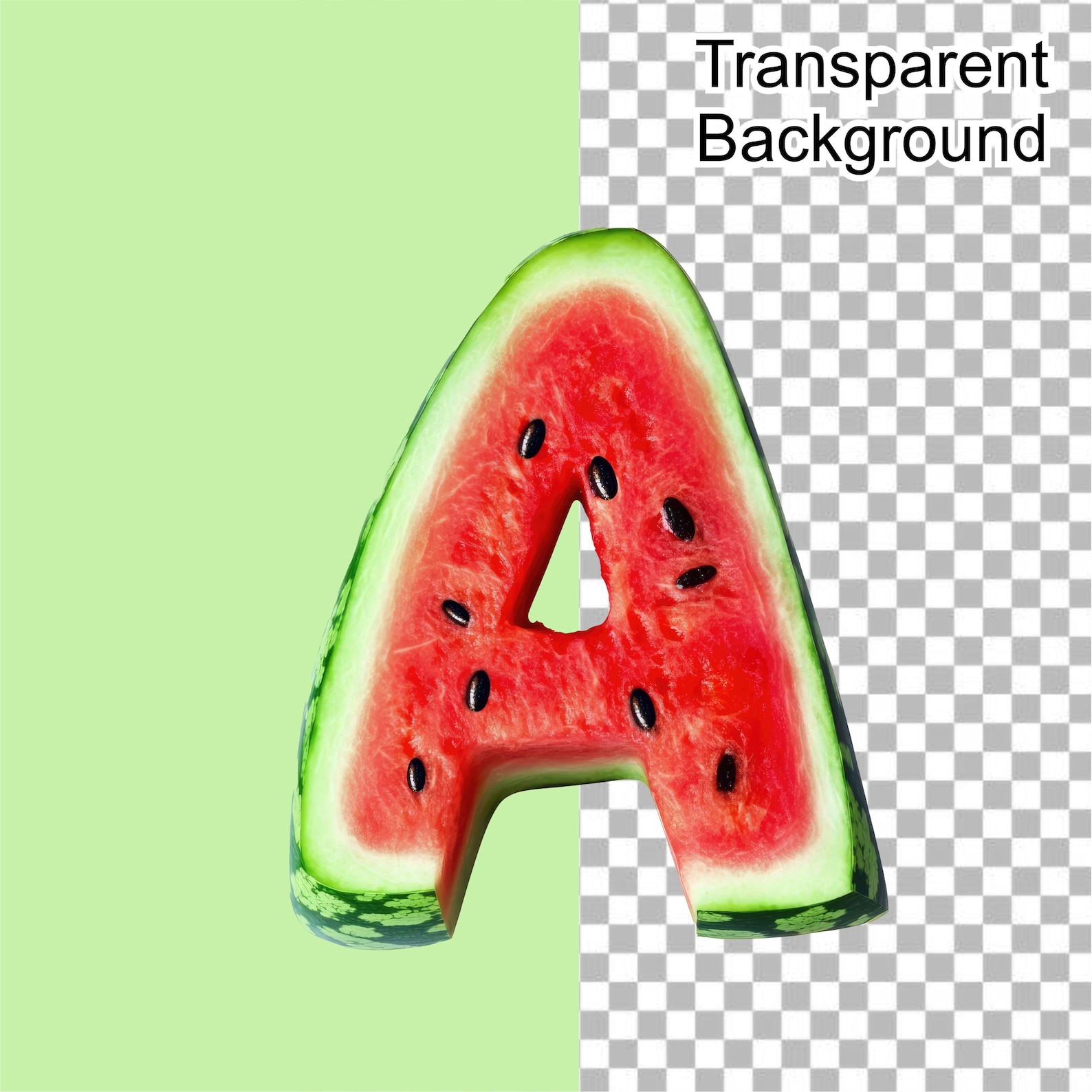 Watermelon Letters PNG, Watermelon Letters, Summer Letters, 3D ...