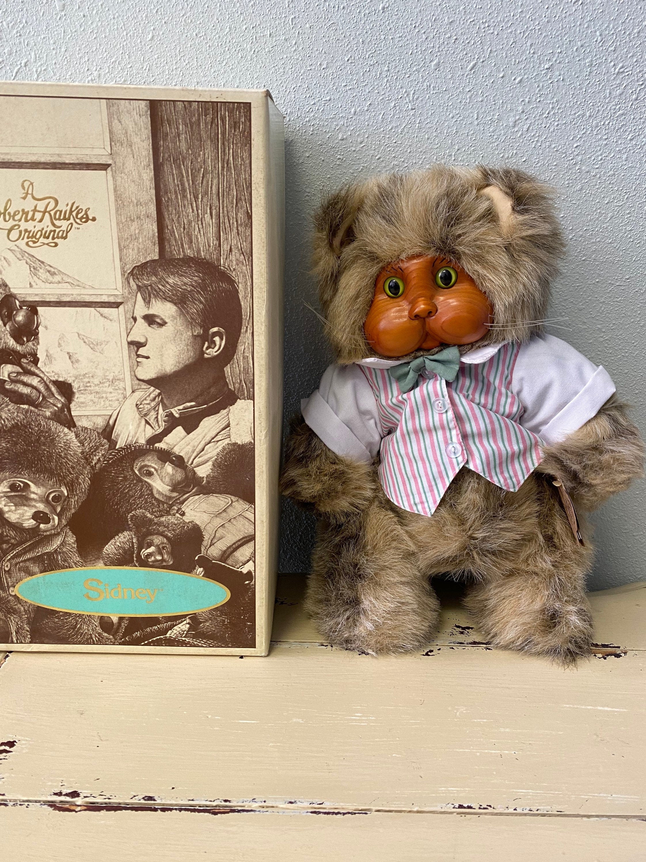 Sidney the Cat Wooden Faced, Robert Raikes Wooden Faced Teddy Bears ...