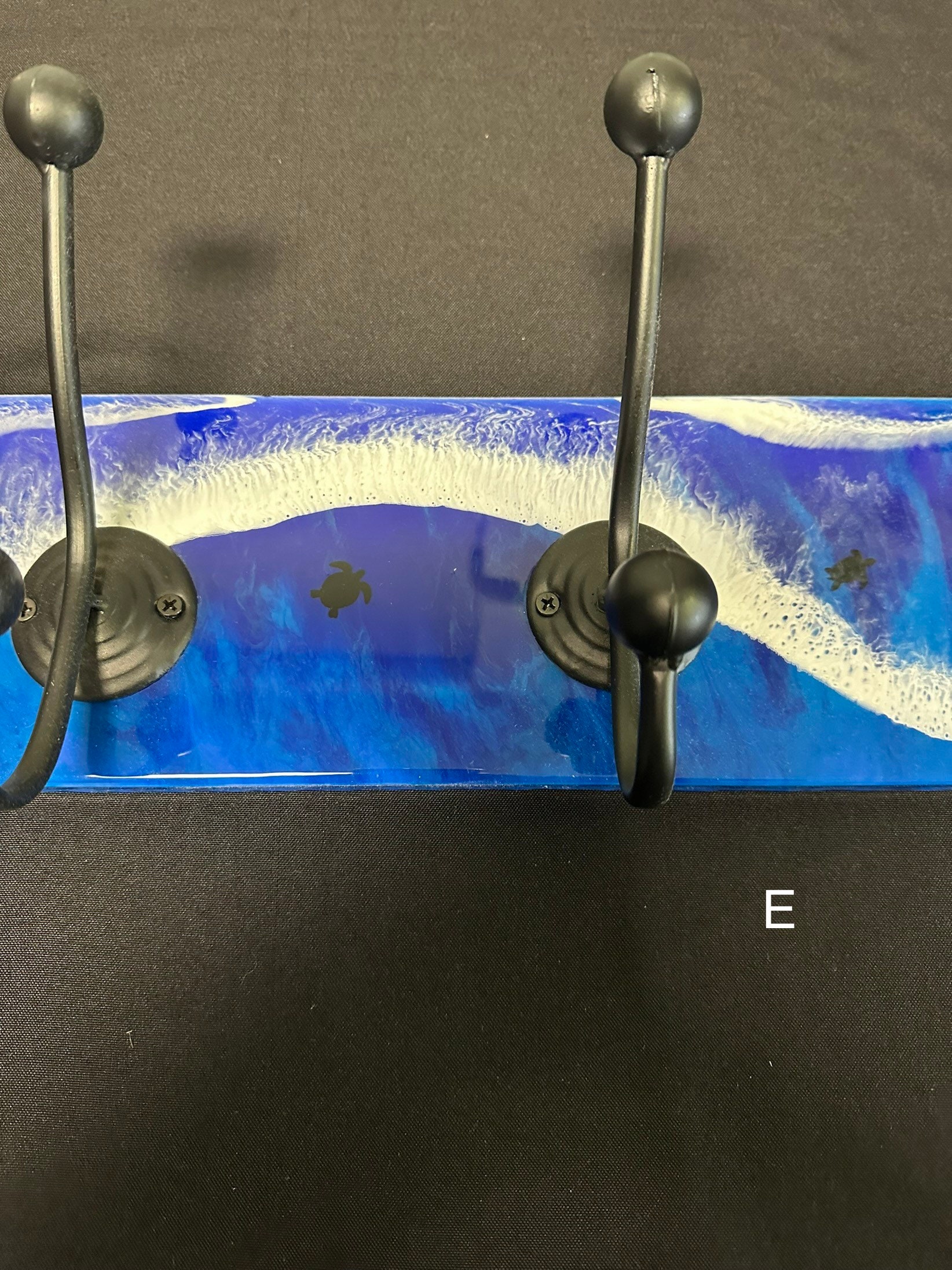 3-D Ocean Wave Coat Rack, Sea Turtle Hanger, Wall Mounted Coat Rack, Nautical Wall Decor, Sea ...