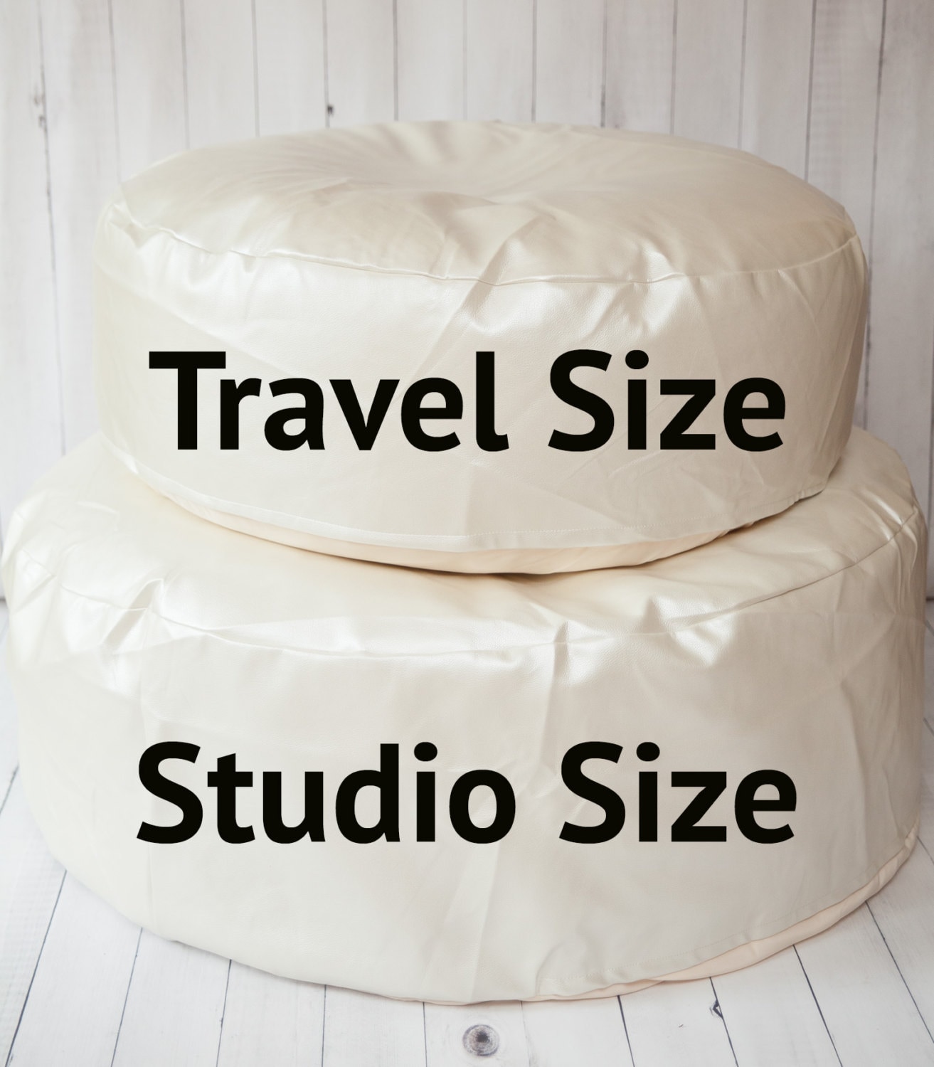Travel Size Faux Leather Newborn Posing Bean Bag Photo Prop - Infant Poser Pillow -photo Prop ...