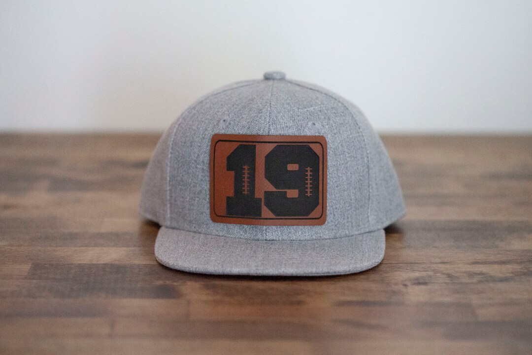 Custom Kids Football Leather Patch Hat Toddler Infant Adult Football ...