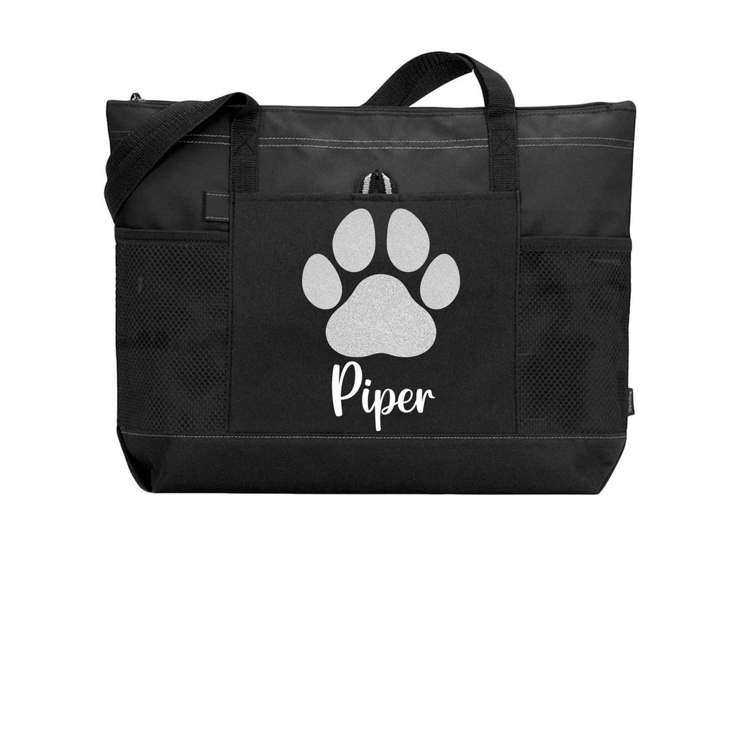 Personalized Dog Bag Paw Print, Custom Bag, Dog Daycare, Christmas Gift ...