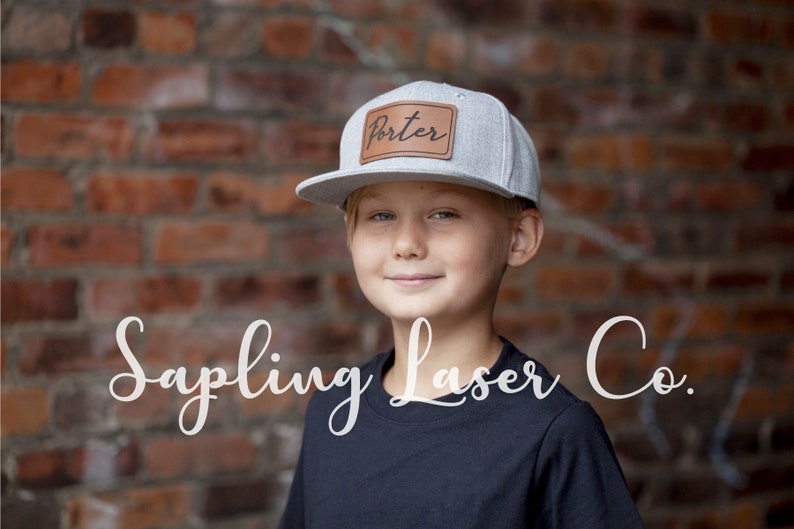 Custom Kids Fishing Hat: Leather Patch Toddler Trucker Hat - Etsy