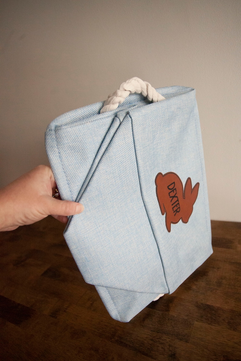 Personalized Linen Storage Basket: Custom Name, Farmhouse Decor - Etsy