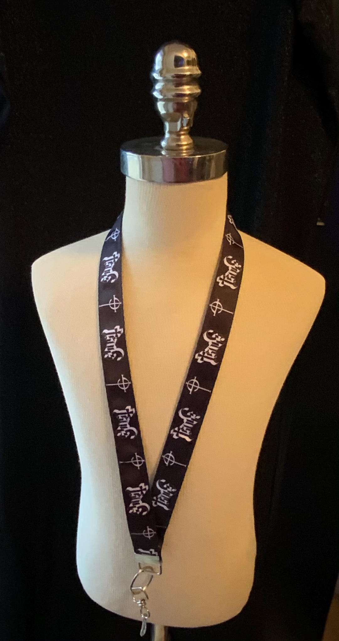 Ghost Band Lanyard With Black Webbing - Etsy