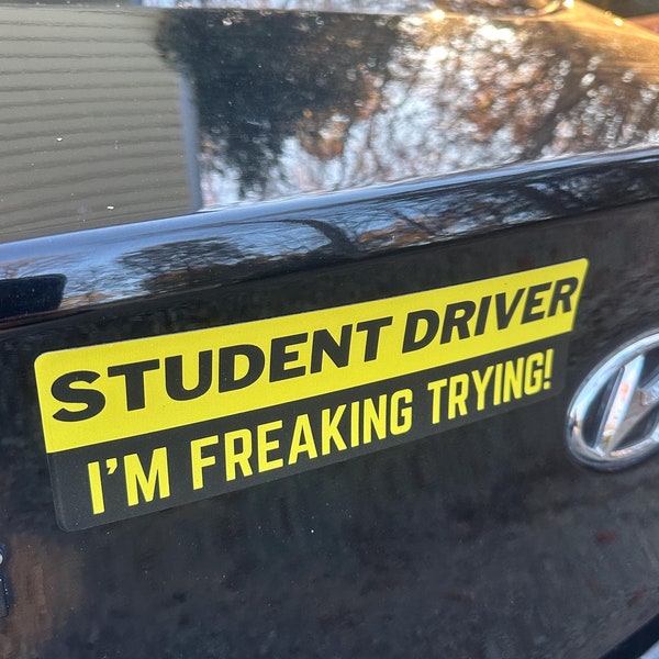 Student Driver Bumper Stickers Funny - Etsy