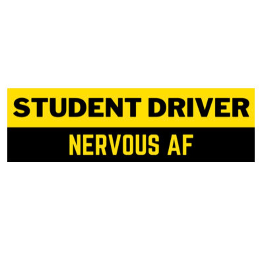 Student Driver Car Magnet Funny Nervous AF - Etsy