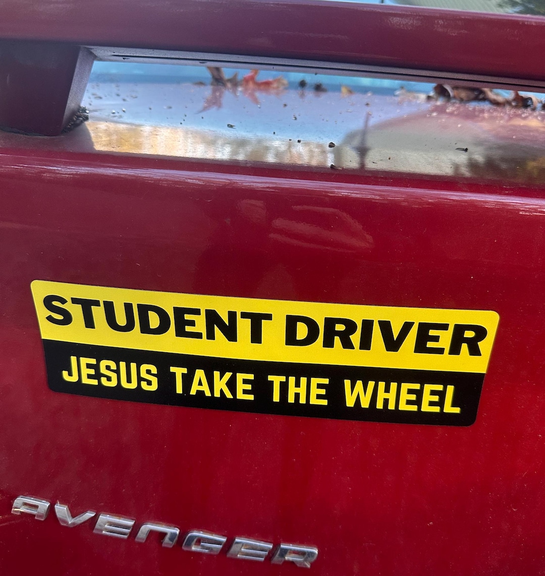 Student Driver Car Magnet Funny Jesus Take the Wheel - Etsy