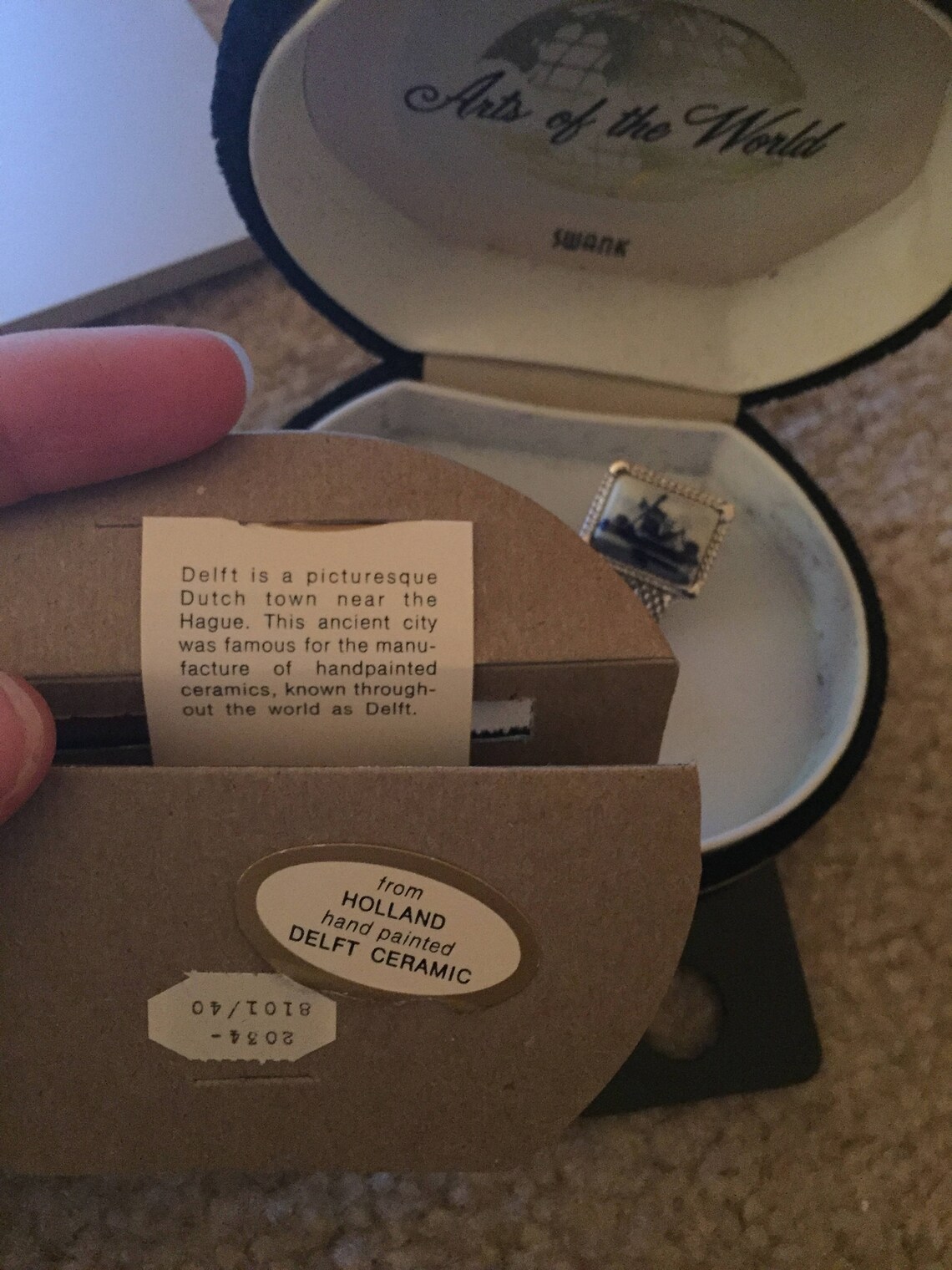 Delft Cuff Links Ceramic Holland Art of the World Cuff Links - Swank ...
