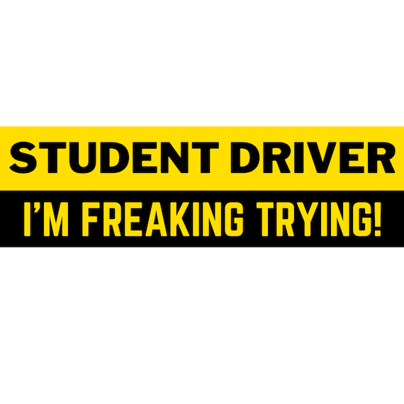 I'm Freaking Trying Student Driver Car Magnet or Vinyl - Etsy