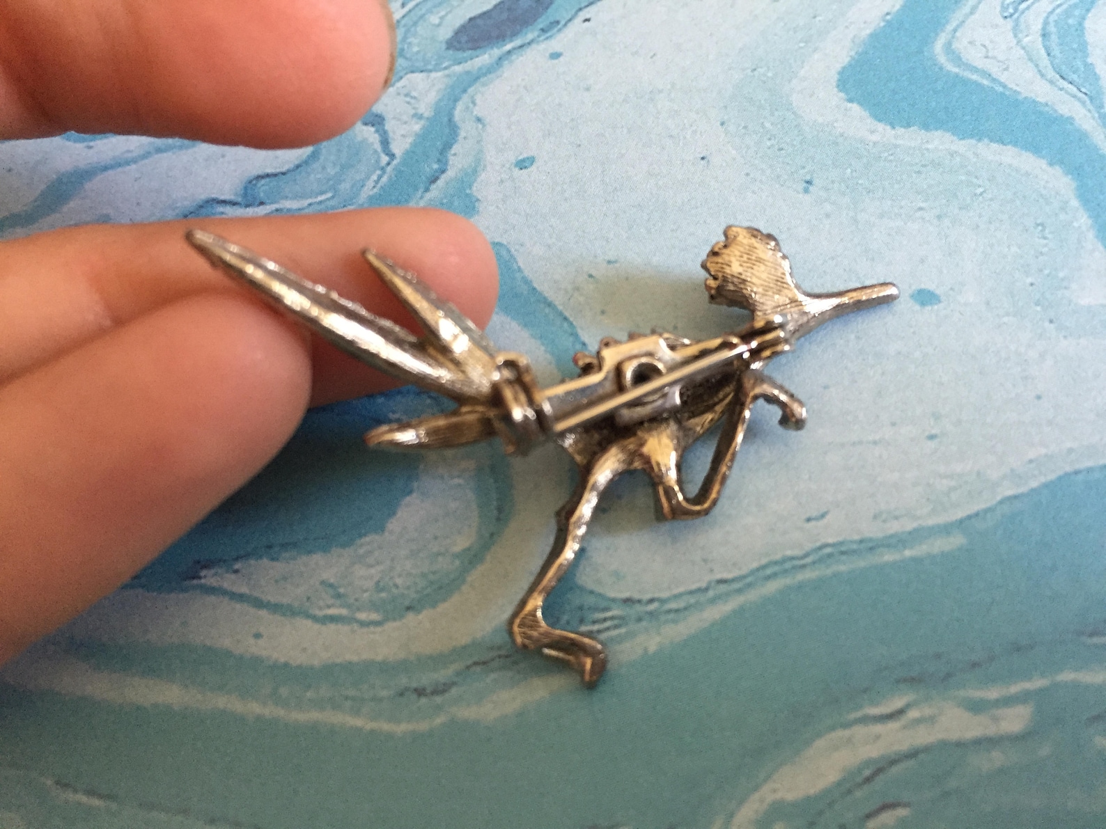 Silver Toned Metal Road Runner With Turquoise Colored Eye | Etsy