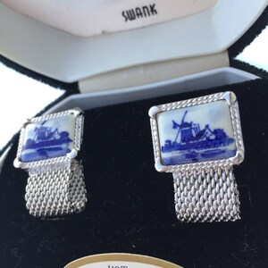 Delft Cuff Links Ceramic Holland Art of the World Cuff Links - Swank ...