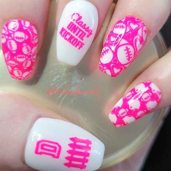 Football Nails - Etsy