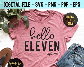 11th Birthday Svg - Etsy