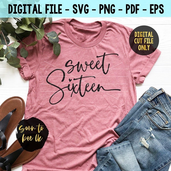 Sweet 16 Svg - Etsy