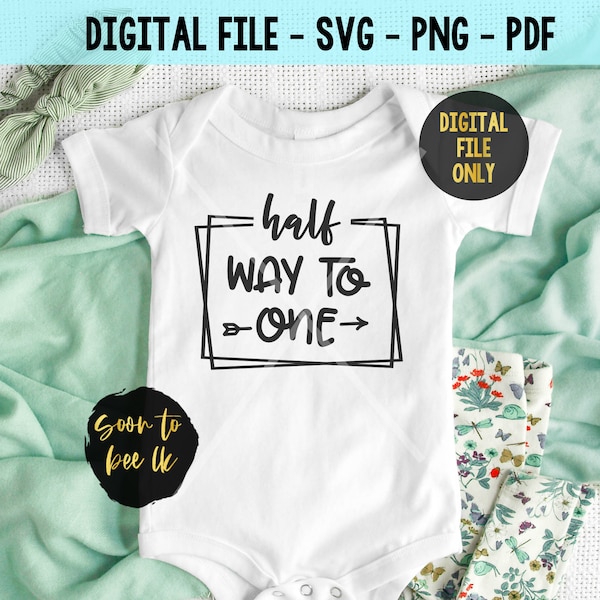 Halfway to One Svg - Etsy