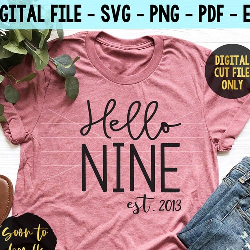 Nine is so Sweet SVG Cut File 9th Birthday 9 Years Old Girl | Etsy