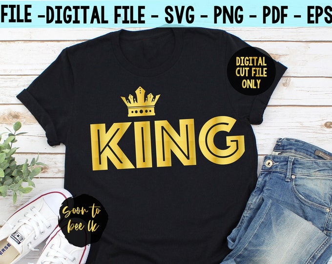 King SVG, King Crown Svg, King Svg for Men, King SVG, King Silhouette ...