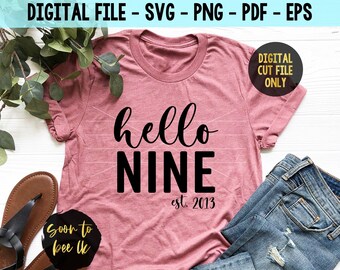 9th Birthday Svg - Etsy