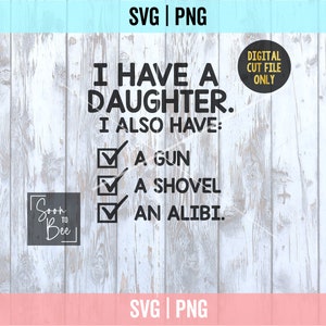 Funny Alibi Father Day SVG, Father's Day SVG, Dad of Girls SVG ...