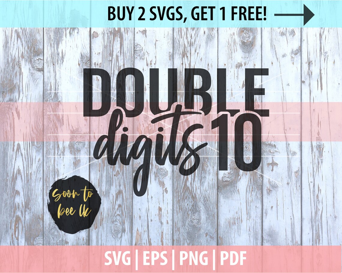 10th Birthday Svg Double Digits SVG Birthday Cut File Svg - Etsy