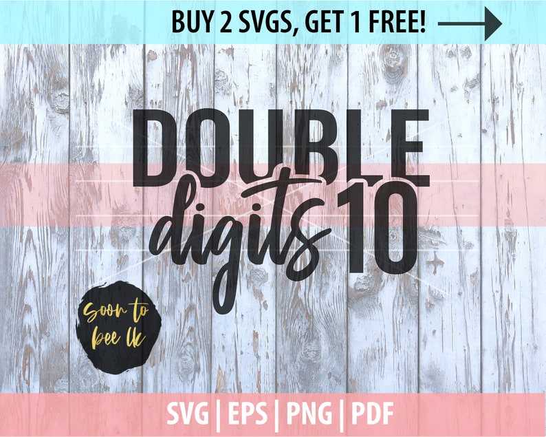 10th Birthday Svg Double Digits SVG Birthday Cut File Svg - Etsy