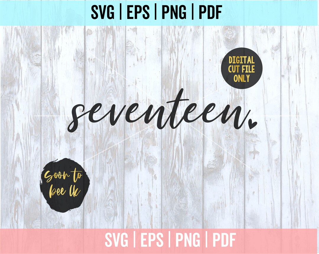 17th SVG, Seventeen Svg, 17 Svg, 17th Birthday Cut File, 17th Birthday ...