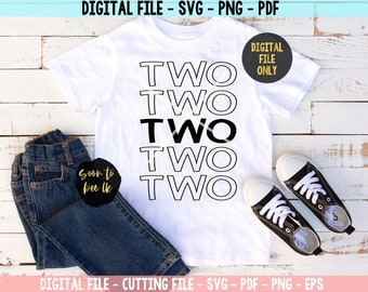 Two Svg 2nd Birthday Svg My Second Birthday Svg - Etsy