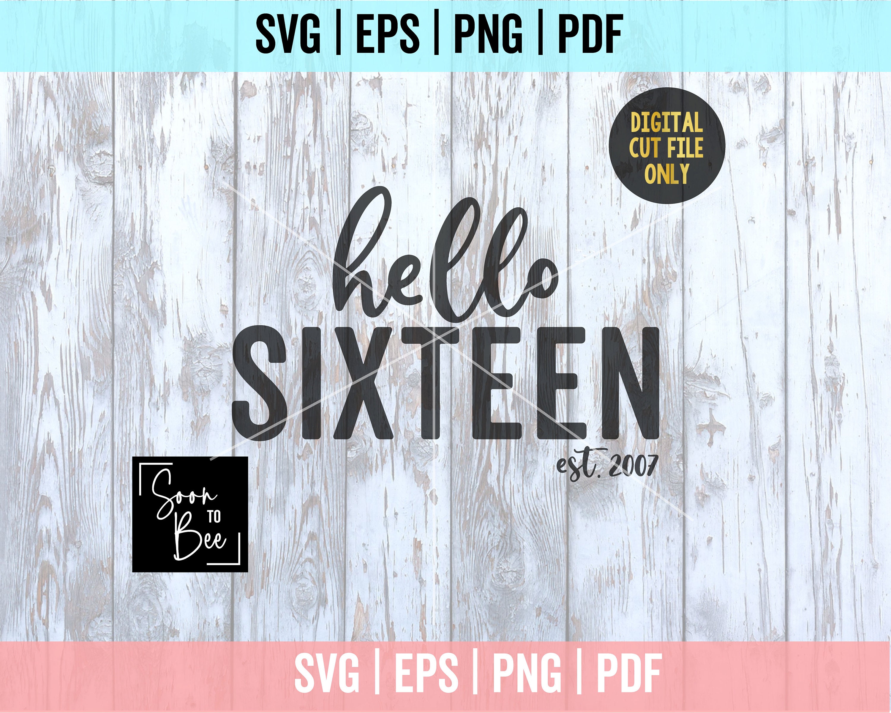 16th Birthday Svg 16 SVG Hello Sixteen Svg Svg Files for - Etsy
