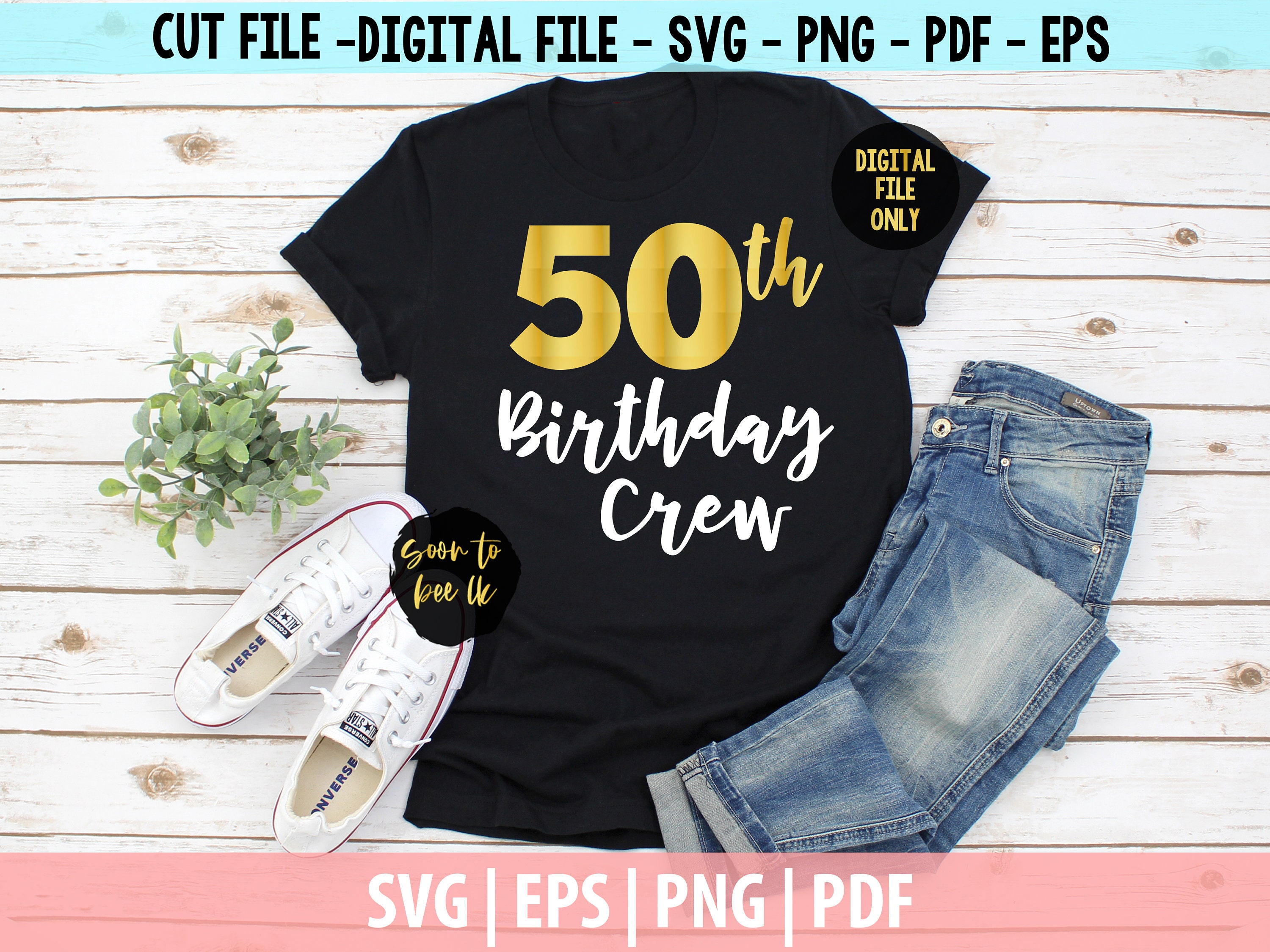 50th SVG 50 Birthday SVG Fiftieth Birthday Svg Cut File | Etsy