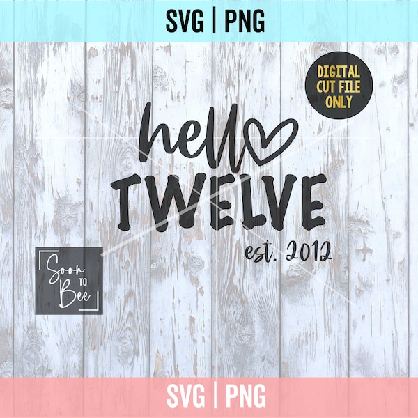 12th Birthday - Etsy