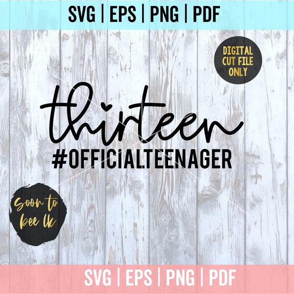 Official Teenager Svg - Etsy