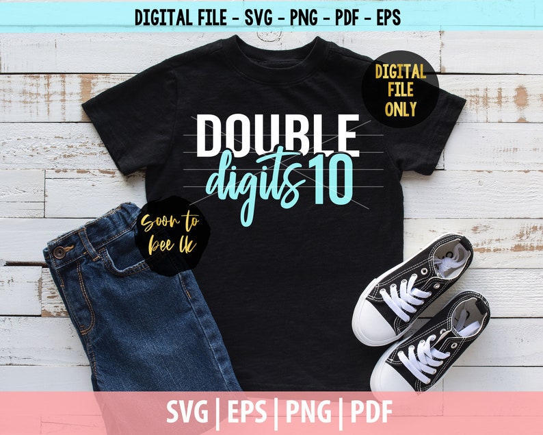 10th Birthday Svg Double Digits SVG Birthday Cut File Svg - Etsy