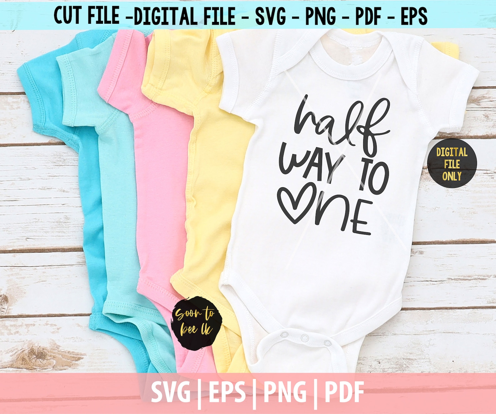 Half Birthday Girl Svg, Half Birthday Svg Half Way to One Svg Cutting ...